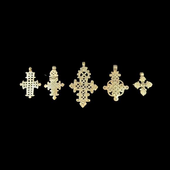 Jewelry | Collection Of 5 Ethiopian Silver Handmade Antique Coptic ...